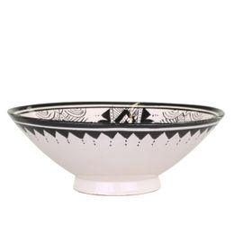 Chic Antique Marrakech Salatschale, H10/Ø25 cm, schwarz