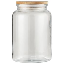 IB Laursen Glas Behälter mit Holzdeckel, Höhe 23,5 cm, Ø 16 cm, 3000 ml