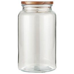 IB Laursen Glas Behälter mit Holzdeckel, Höhe 27,5 cm, Ø 16 cm, 3750 ml