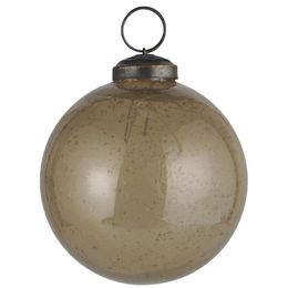 IB Laursen Weihnachtskugel Glas pebbled, Höhe 8.3, Ø 8 cm, fog