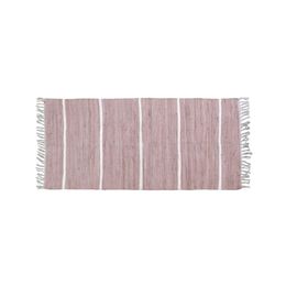 Chic Antique Flickenteppich mit Streifen, L160/B70 cm, staubig rosa
