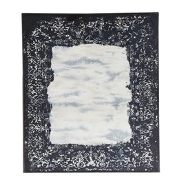 byRoom Spiegel mit Flower Print, 60 x 80cm, schwarz