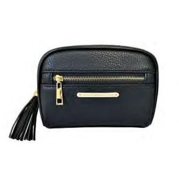 Coming Copenhagen Kosmetiktasche mit grober Textur Emilie, L19 x B5 x H14cm, schwarz