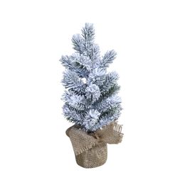 Chic Antique Fleur Fichtenbaum mit Kunstschnee, künstlicher Tannenbaum, H 30 cm, grün