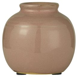 IB Laursen Mini Vase mit Rillen, H7,5/Ø8 cm, taupe