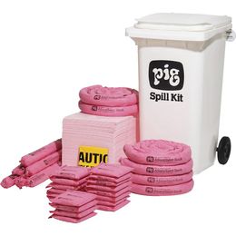 PIG Fahrbares Notfall-Kit, mittelgroß, Ausführung Chemikalien, absorbiert 179,2 l
