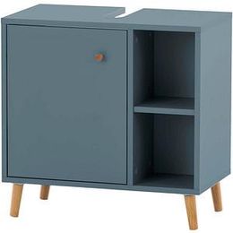 MÖBELPARTNER MÖBELPARTNER Waschtischunterschrank ohne Waschbecken Bjarne 153169 blaugrau 60,2 x 33,1 x 59,3 cm