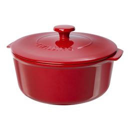 Zwilling Cocotte 24 cm, rund, Rot, Keramik