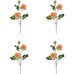 Kunstblume Rosenzweig Rose, Creativ green, Höhe 73 cm, orange