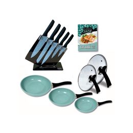 Starlyf&reg; K&uuml;chenstarterset - Pfannenset - Messerset Jade Set of 5 + Jade Knife