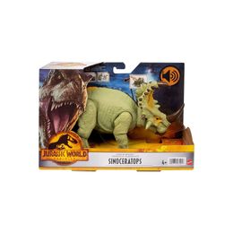 Mattel HDX43 - Jurassic World - Dominion - Roar Strikers - Sinoceratops, Dinosaurier Spielfigur