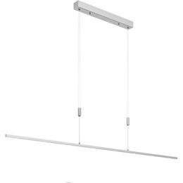 LUCANDE LED-Esszimmer-Pendellampe Arnik, dimmbar, 180 cm - nickel matt