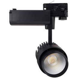 LEDKIA - LED-Strahler Dora 30W Schwarz für 3-Phasestromschienen Neutrales Weiß 4000K 36º