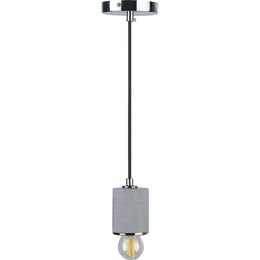PRIVATEFLOOR Deckenlampe - Hängelampe - Metall und Beton - Felippo Silber - Beton, Eisen - Silber