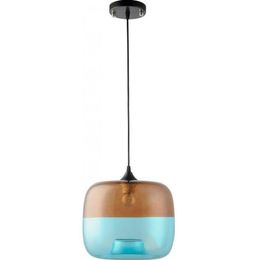 PRIVATEFLOOR - Lampe Coffee Blue Suspendue - Kristall Blue - Glas, Eisen, Metall - Blue
