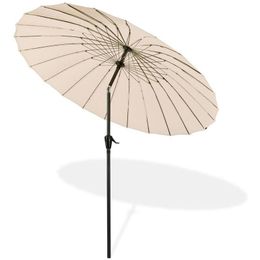 Dema Sonnenschirm Gartenschirm Sonnenschutz Schirm Kurbelschirm Tokio rund 2,5m beige