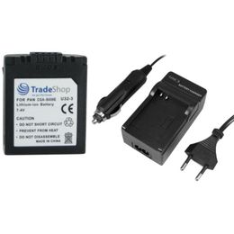 TRADESHOP Trade-shop - angebot im set: Kamera Li-Ion Akku 1500mAh + Ladegerät mit Kfz Adapter für Panasonic Lumix BP-DC5-E BP-DC5-J BP-DC5-U DMC-FZ28EF-K