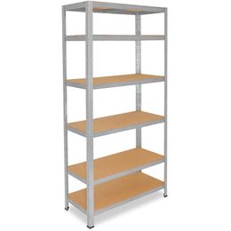 shelfplaza - home 180x80x50cm Schwerlastregal verzinkt / Metallregal mit 6 Böden / als Kellerregal, Garagenregal, Werkstattregal oder Lagerregal /