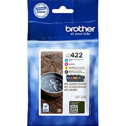 Brother LC-422VAL Value Pack Tintenpatrone (4-tlg), bunt|schwarz