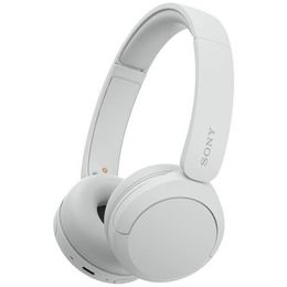Sony WH-CH520 On Ear Headset Bluetooth® Stereo Weiß Mikrofon-Rauschunterdrückung Batterieladeanzeige, Headset, Klang-Personalisierung, Lautstärkeregelung,