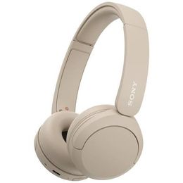 Sony WH-CH520 On Ear Headset Bluetooth® Stereo Beige Mikrofon-Rauschunterdrückung Batterieladeanzeige, Headset, Klang-Personalisierung, Lautstärkeregelung,