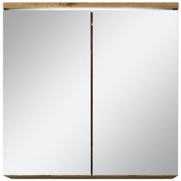 Badplaats - Badezimmer Spiegelschrank Toledo 60cm Eiche – Stauraum Unterschrank Möbel zwei Türen Badschrank - Eiche