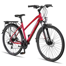 Licorne Bike Premium Touring Trekking Bike in 28 Zoll - Fahrrad für Jungen, Mädchen, Damen und Herren - 21 Gang-Schaltung - Mountainbike - Crossbike