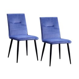 HTI-Living Stuhl Salinas Velvet Blau