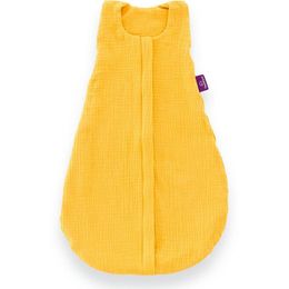 Träumeland Träumeland Babyschlafsack Sommerschlafsack LIEBMICH Baumwollmusselin, in den Größen 60-110, gelb