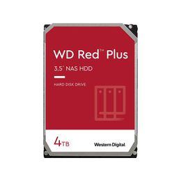 Western Digital WD Red Plus WD40EFPX Festplatte, 4 TB HDD SATA 6 Gbps, 3,5 Zoll, intern