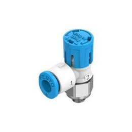Festo Drossel-R&uuml;ckschlagventil, M5 / QS-4, 20kPa 1MPa, 90L/min - VFOE-LE-T-M5-Q4