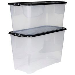 Kreher Aufbewahrungsbox Curve (Set, 2 St), 100 l und 80 l, weiß