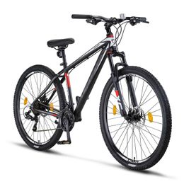 Licorne Bike Diamond Premium Mountainbike Aluminium, Fahrrad für Jungen, Mädchen, Herren und Damen - 21 Gang-Schaltung - Scheibenbremse Herrenrad, einstellbare Vordergabel 26, 27.5 und 29 Zoll