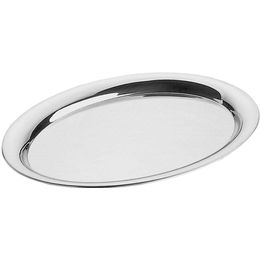 Pinti Inox PINTINOX Tablett Vassoi, Edelstahl 18/10, (1-tlg), oval, ideal zum Anzurichten und Servieren, silberfarben