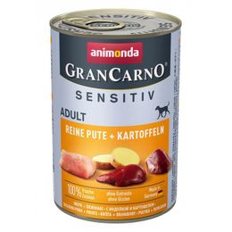 animonda Hunde Nassfutter GranCarno Sensitiv Adult Reine Pute + Kartoffeln 400 g