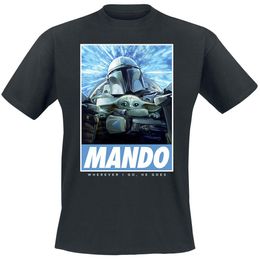 Star Wars The Mandalorian - Season 3 - Wherever I Go T-Shirt schwarz in XXL