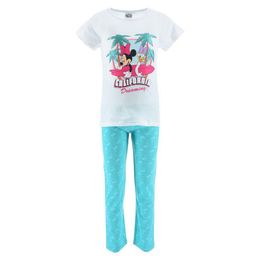 Disney Minnie Mouse Schlafanzug Mädchen Schlafanzug Pyjama kurzarm Shirt + Schlaf-Hose (2 tlg) Mini Maus