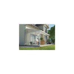 Palram - Canopia Seitenwand f&uuml;r 3m Tiefe Terrassen&uuml;berdachung, wei&szlig;