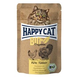 12x 85 g Happy Cat Bio Pouch Huhn & Pute