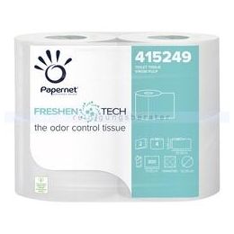 Papernet Freshen Tech 3-lagig, weiß, 4 Rollen geruchsneutralisierend, Kleinpaket mit 4 Rollen x 300 Blatt