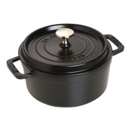 Staub La Cocotte 18 cm, rund, Schwarz, Gusseisen