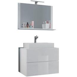 Vcm my bath Badmöbel-Set Lendas M 915201 weiß 61,0 x 52,0 x 134,0 cm