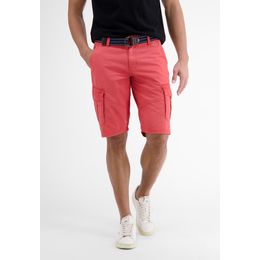 Bermudas Lerros "Lerros Cargo Bermuda, unifarben" Gr. 30, Normalgrößen, rot (hibiscus red) Herren Hosen Bermudas