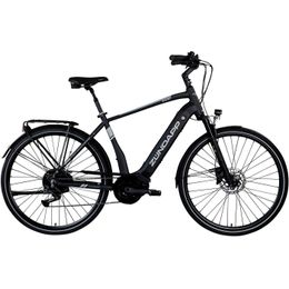 Zündapp Zündapp E-Bike X500, 11 Gang Shimano Deore Schaltwerk, Kettenschaltung, Mittelmotor, 500 Wh Akku, Pedelec, Elektrofahrrad für Damen u. Herren, Trekkingrad, schwarz