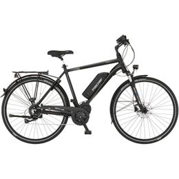 FISCHER BIKE FISCHER Fahrrad E-Bike VIATOR 3.0 Herren 55, 8 Gang Shimano Acera Schaltwerk, Kettenschaltung, Mittelmotor, 557 Wh Akku, (mit Faltschloss), schwarz