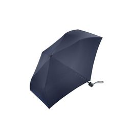 Esprit Taschenregenschirm Taschenschirm in Navyblau mit Logo-Print