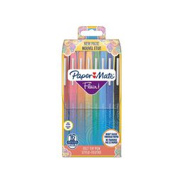 Papermate Flair-Stift | mittlere Spitze (0,7 mm) | Gemischte Farben | Tasche mit 16 Stiften