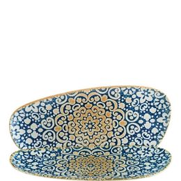 Bonna Servierplatte Alhambra Vago Platte 36cm 2,5cm Blau Servierplatte, Porzellan, (6-tlg), ALHVAO36DT