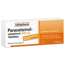 PARACETAMOL-ratiopharm 500 mg Tabletten 20 St
