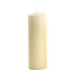 Wiedemann Stumpenkerze Flachkopf, 10 cm, Creme